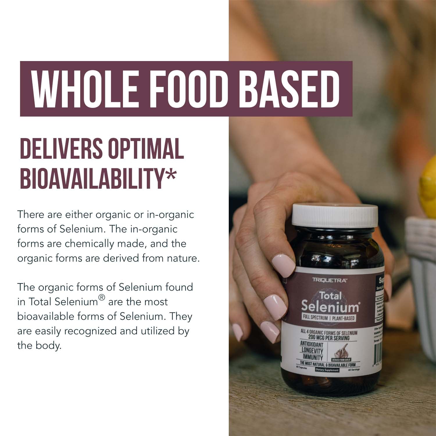 Total Selenium 200 Mcg Plant Based Selenium Triquetra™