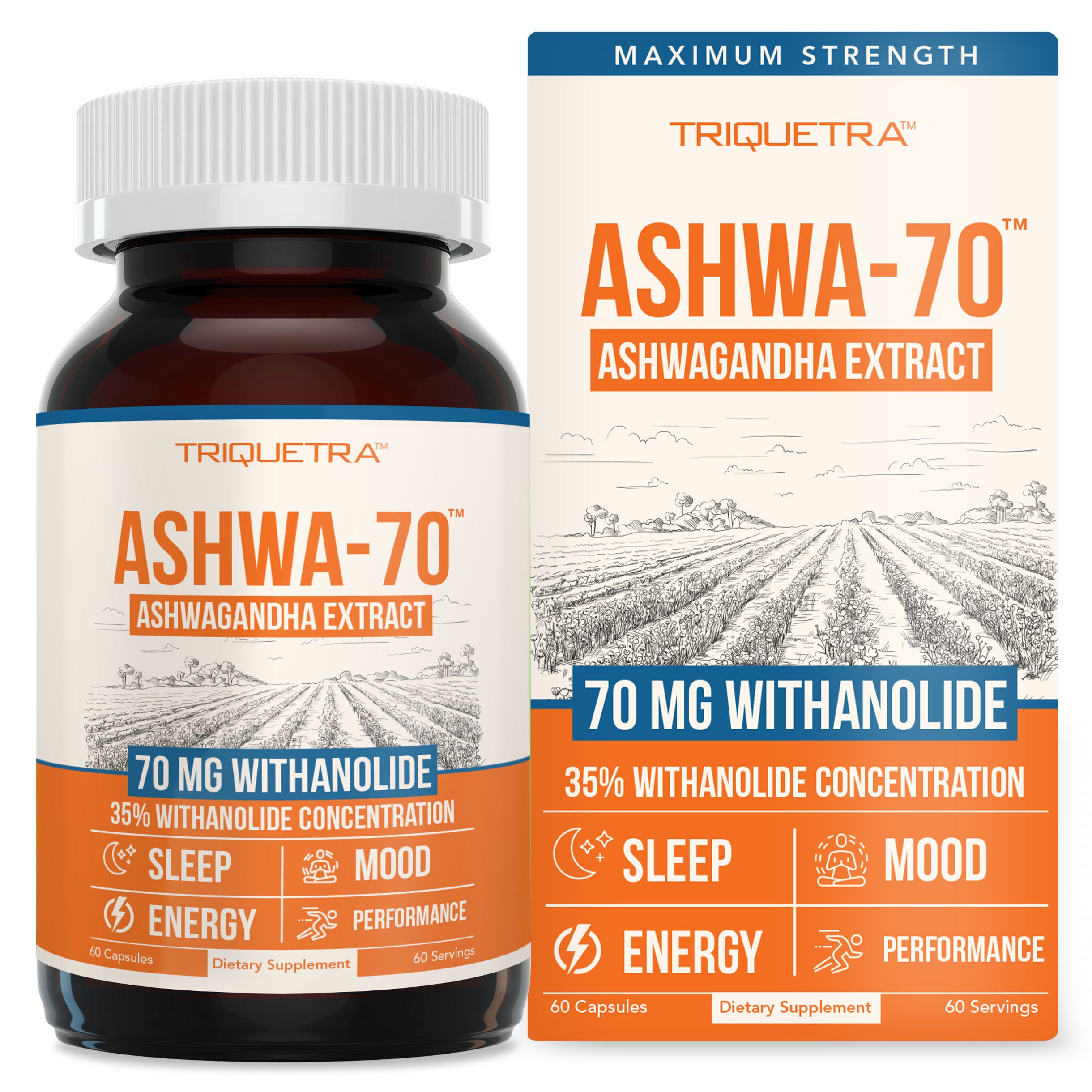 Triquetra Health Ashwa-70® Ashwagandha Extract Capsules (60 ct ...
