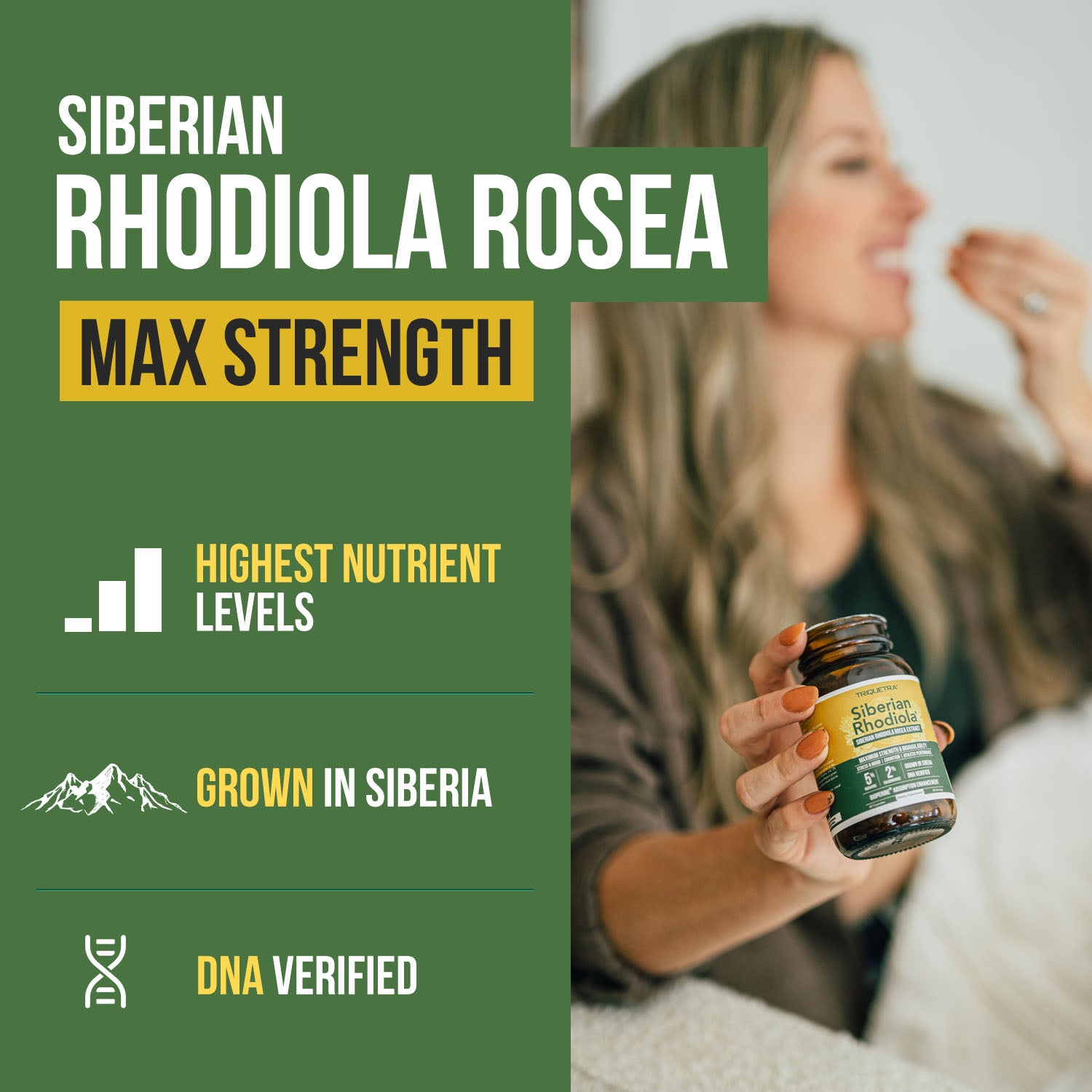 Triquetra Health Siberian Rhodiola® Max Strength Rhodiola Rosea(60 ct ...