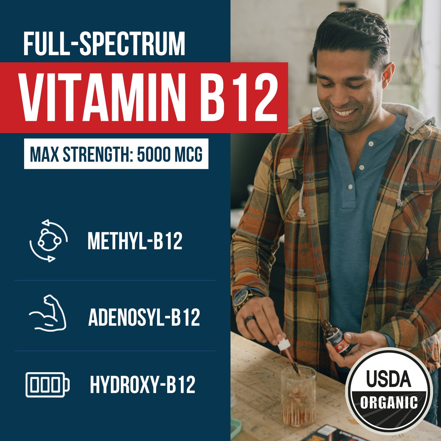 BioActive B12 Liquid: Vitamin B12 Plus L-Methylfolate - Triquetra™